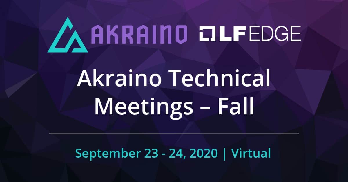 Akraino Technical Meetings – Fall | LF Events